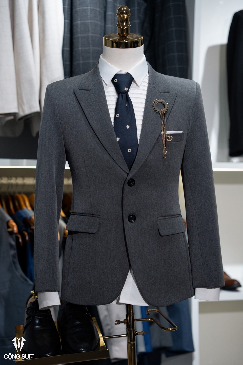 Cho Thuê Suit Nam - Gentle Grey - Suit Nam Thanh Lịch